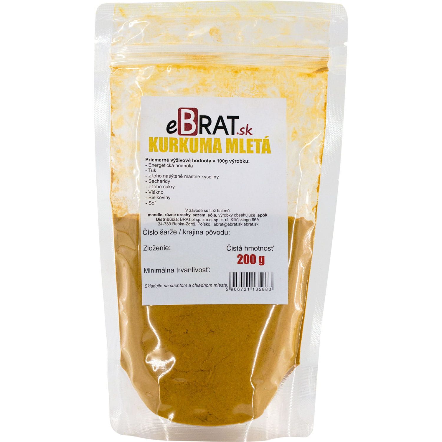 Kurkuma mletá 200g | eBrat.sk